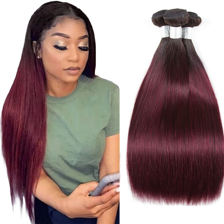 Burgundy Human Hair Weave