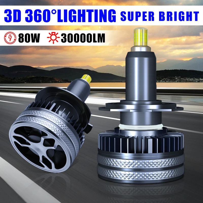 Carsnake-360-H7-Led-Headlight-Bulbs-30000LM-H11-H4-H1-HB3-9005-HB4-9006 ...