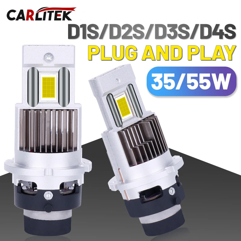 35W-55W-D2S-D4S-Led-Headlights-HID-D1S-D3S-Xenon-LED-Bulbs-Plug-and ...