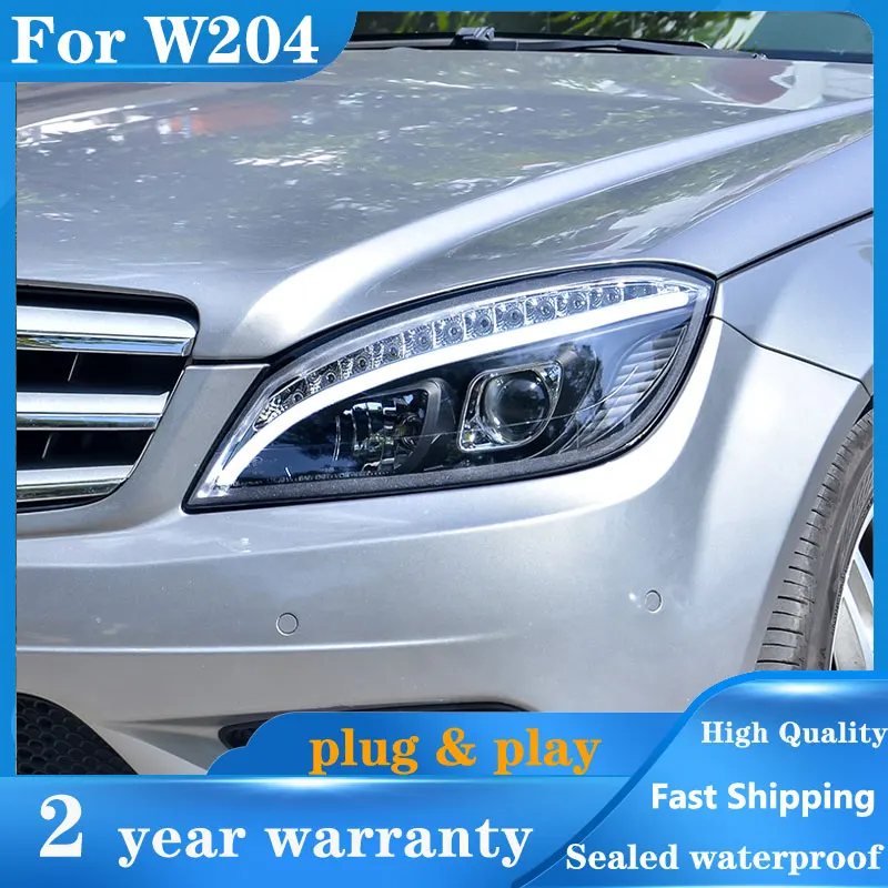 headlight-For-Benz-W204-headlights-2007-2011-C180-C200-C260-led ...