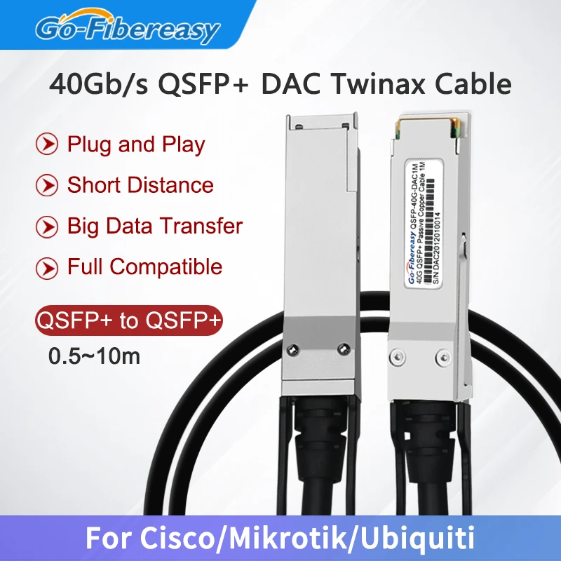 Qsfp Dac Cable Ethernet 40gb Qsfp+ Passive Direct Attach Copper Twinax ...