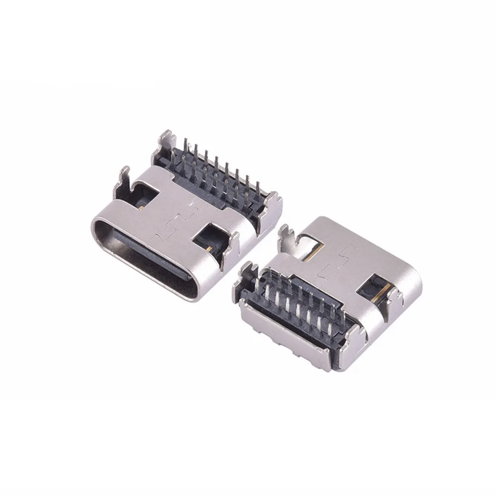 USB 3.1 Female Socket Connector TYPE C 16P Double-row 90 Degrees Fast ...