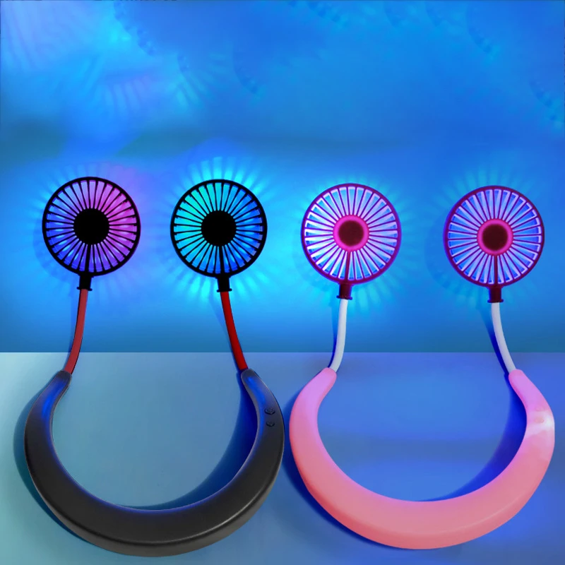 Mini-USB-Fan-Hanging-Neck-Leafless-Fan-Rechargeable-Fan-Mute-Sports ...