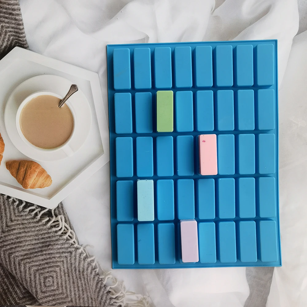 40 Cavity Square Silicone Molds Jelly Candy Chocolate Truffles Mold Ice ...