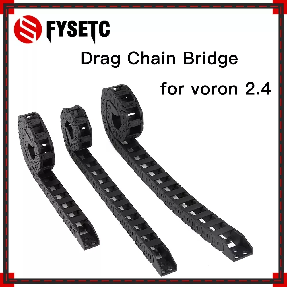 FYSETC-1-Set-VORON-2-4-Cable-Chains-Set-Black-Openning-Type-Wire-Chains ...