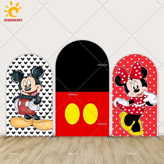 Red And Black Minnie Mouse Background