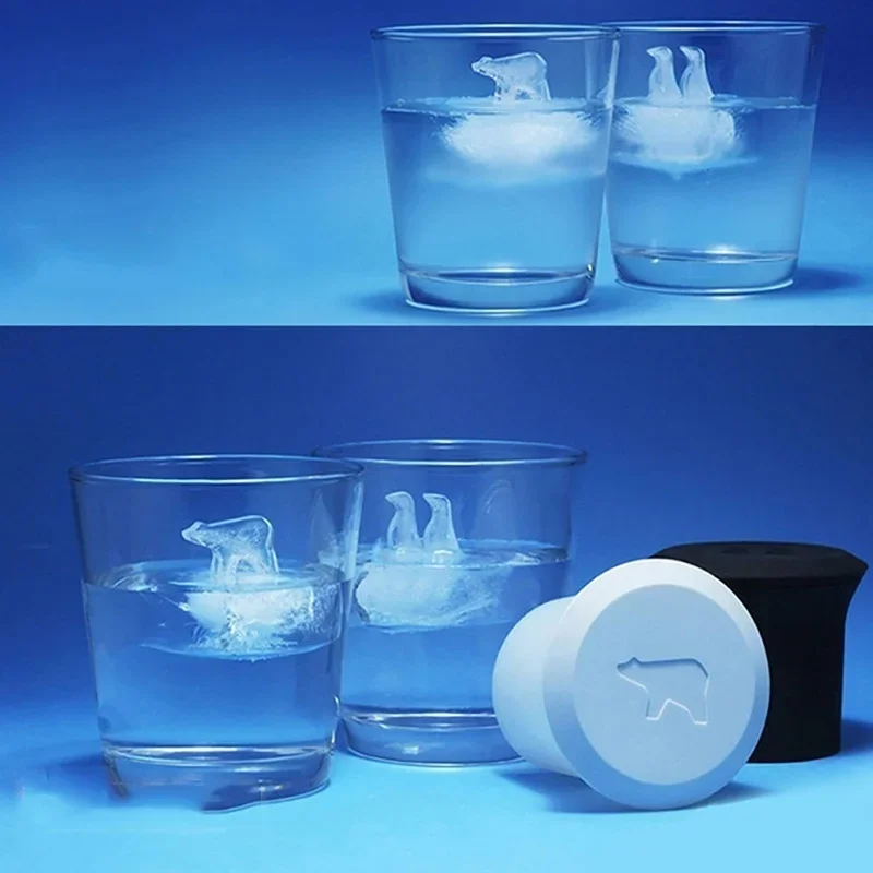 Silicone-Ice-Cube-Mold-Penguin-Polar-Bear-Popsicle-Molds-Tray-Maker ...