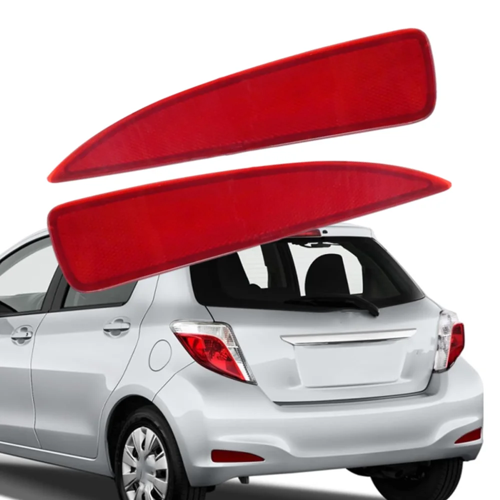 Pair Left &Right Rear Bumper Reflector For Toyota Yaris 2012 2013 2014 ...
