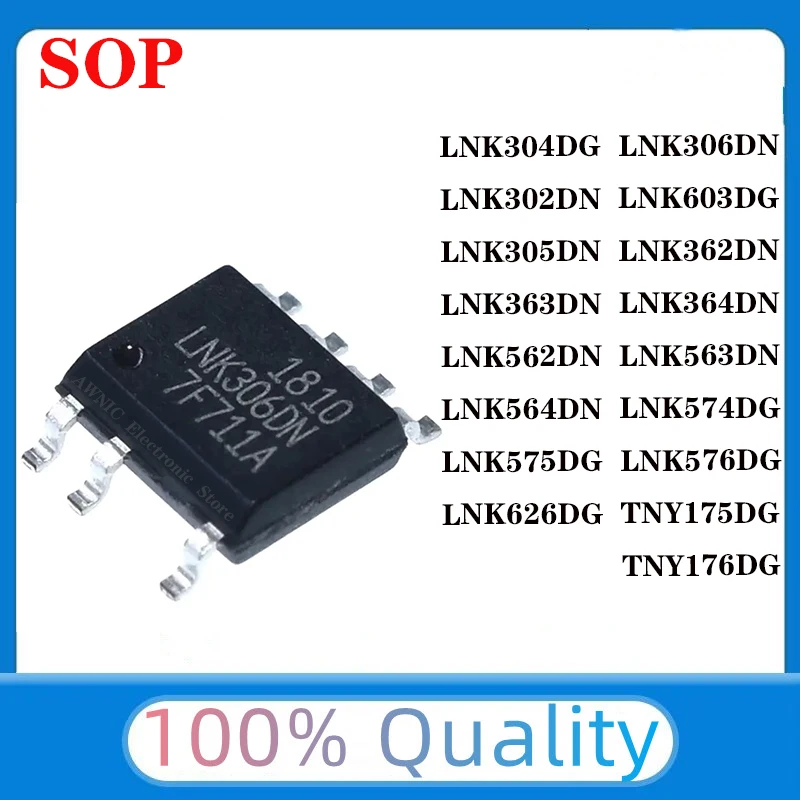 5PCS LNK304DG LNK304DN LNK306DN LNK302DN LNK603DG TNY175DG TNY176DG LNK305DN LNK362DN LNK364DN ...