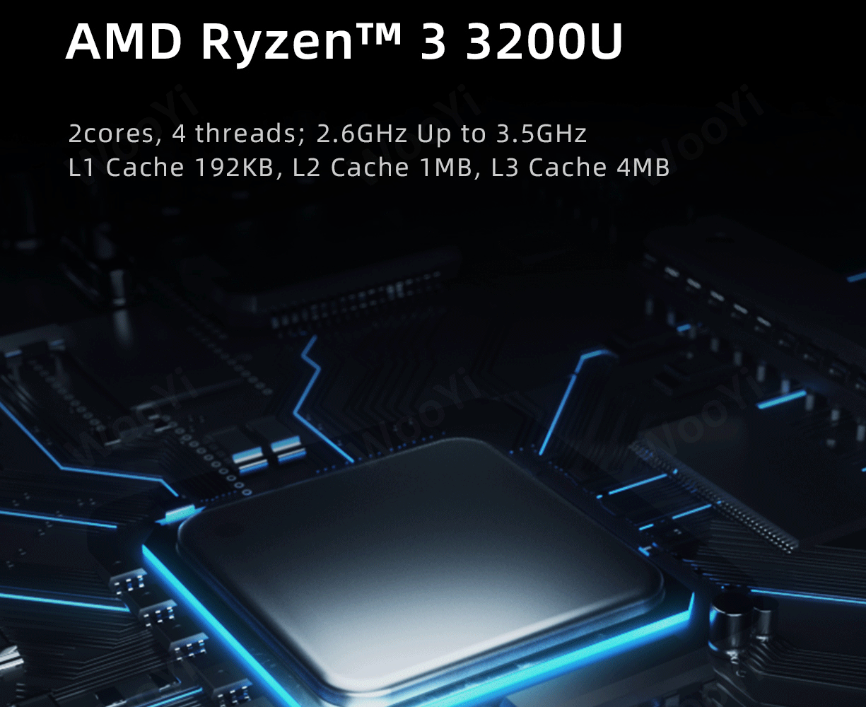 AMD Mini PC Ryzen 3 3200U Radeon Vega 3 GPU 8/16GB DDR4 1TB NVMe SSD ...