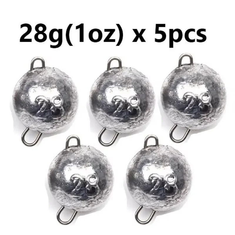 5pcs/lot Fishing Weight Sinker 28g Deep Water Bullet Weight with Swivel ...
