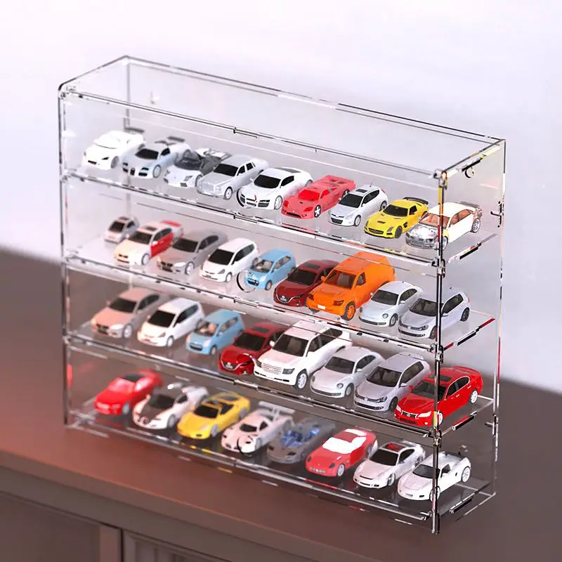 Acrylic-Car-Model-Display-Cabinet-Transparent-Dustproof-Hot-Wheels ...