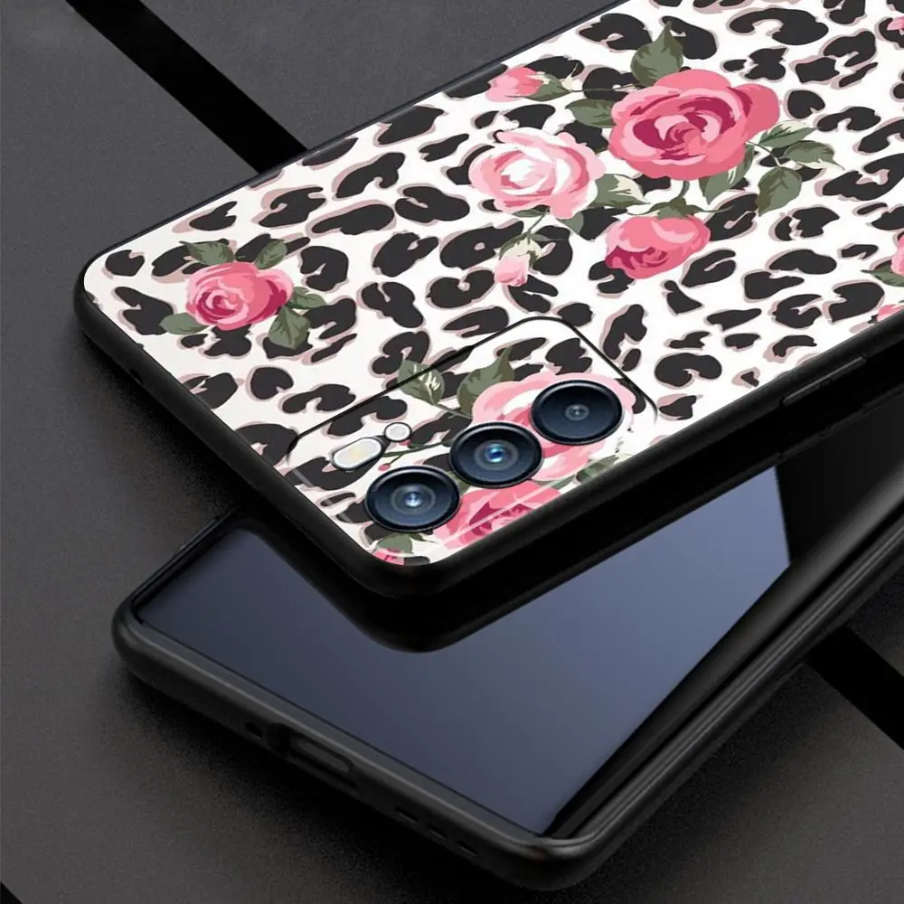 Tiger Leopard Print Floral Phone Case Cover for Oppo Find X5 (A1)