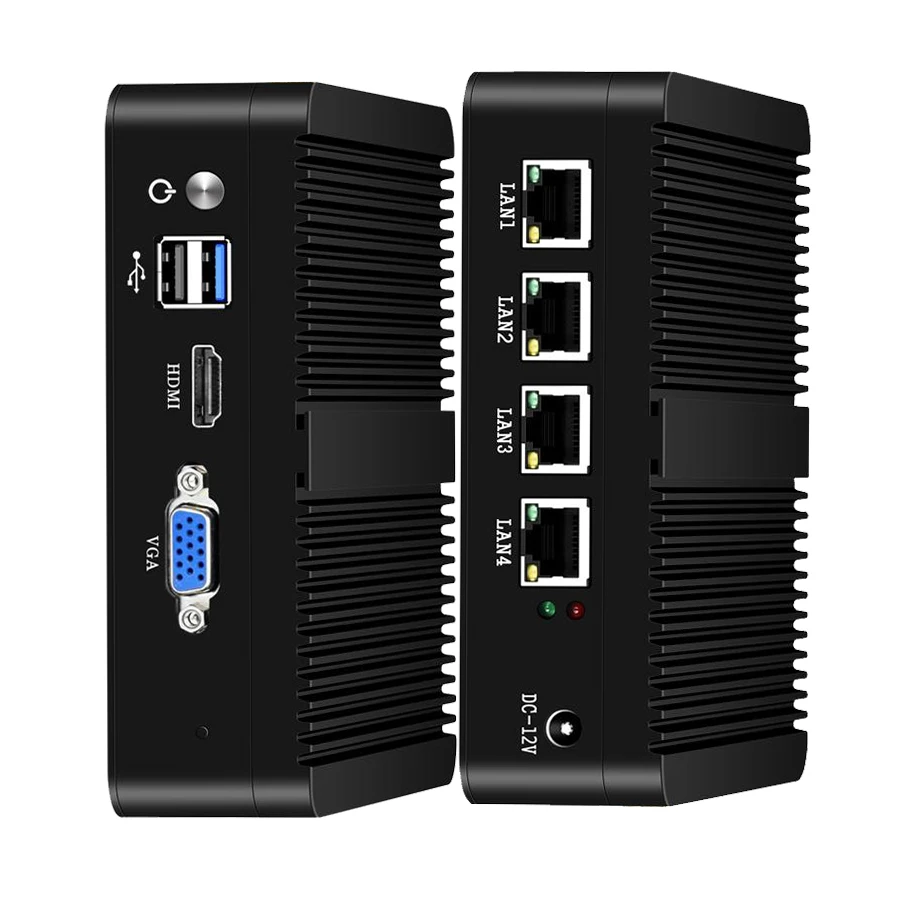 4 Ethernet Mini PC Intel N100 N2830 J1900 J4125 N5105 CPUs X86 Firewall ...
