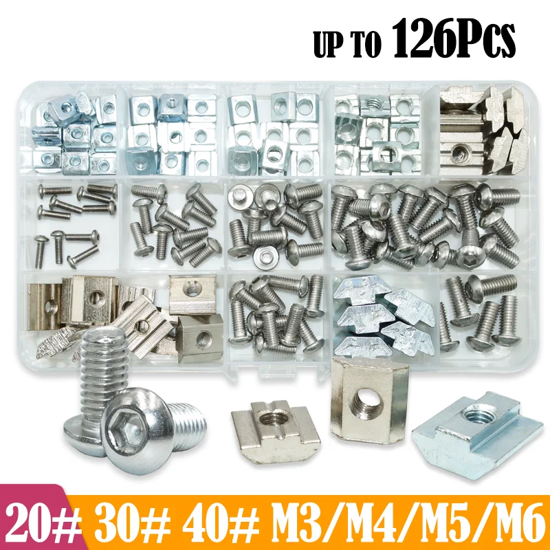 T-Block-Square-Nut-and-304-Stainless-Steel-Hex-Screw-T-Track-Sliding ...