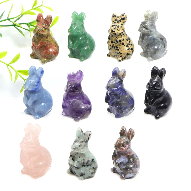 1-5-Rabbit-Statue-Natural-Stone-Crystal-Hand-Carved-Healing-Animal ...