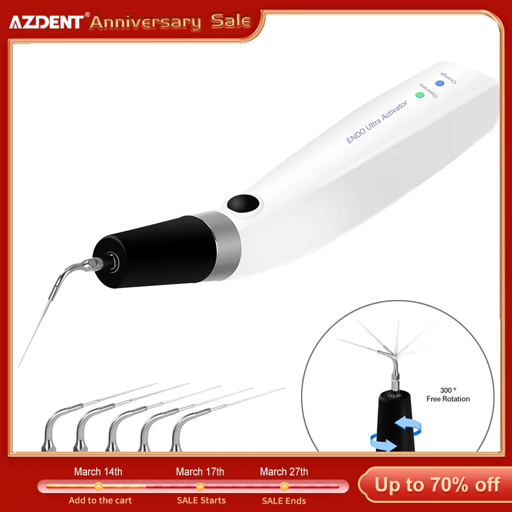 AZDENT Dental Endo Ultra Activator Wireless Endodontic Irrigator Ultrasonic Handpiece Dentistry ...
