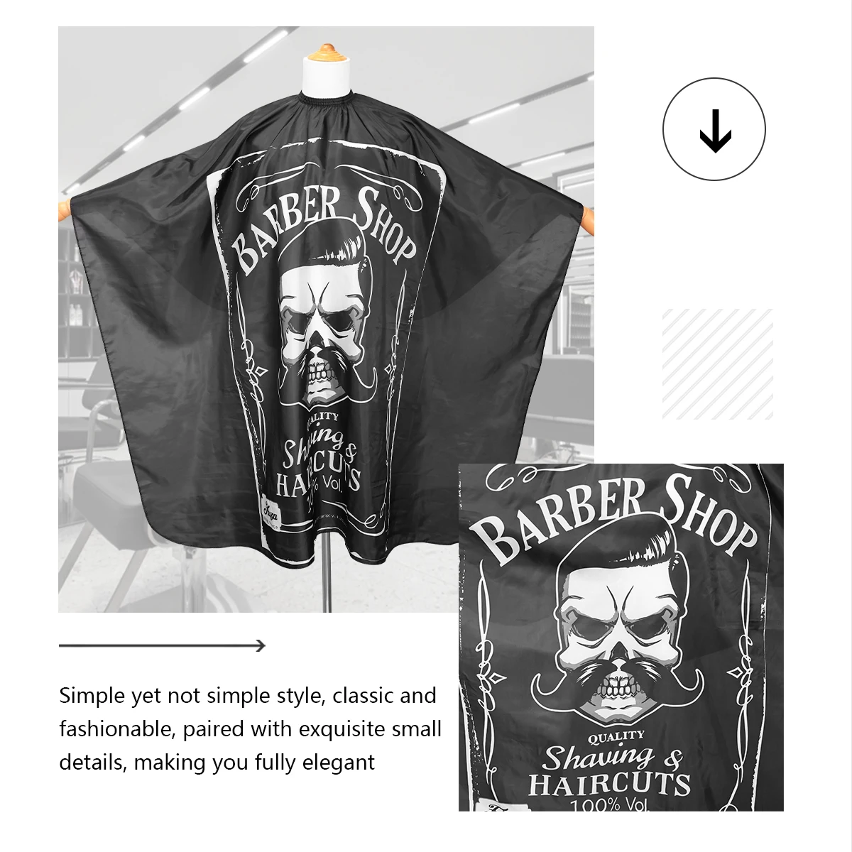 Barber-Haircutting-Capes-Retro-Waterproof-Hairdresser-Gown-Antistatic ...