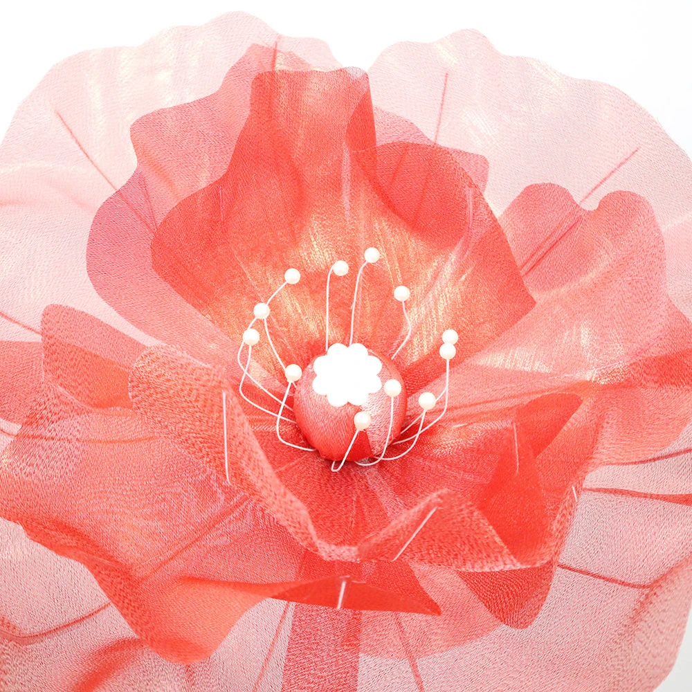 50cm Fancy Gauze Silk Poppy Artificial Flower Wedding Party Outdoor ...