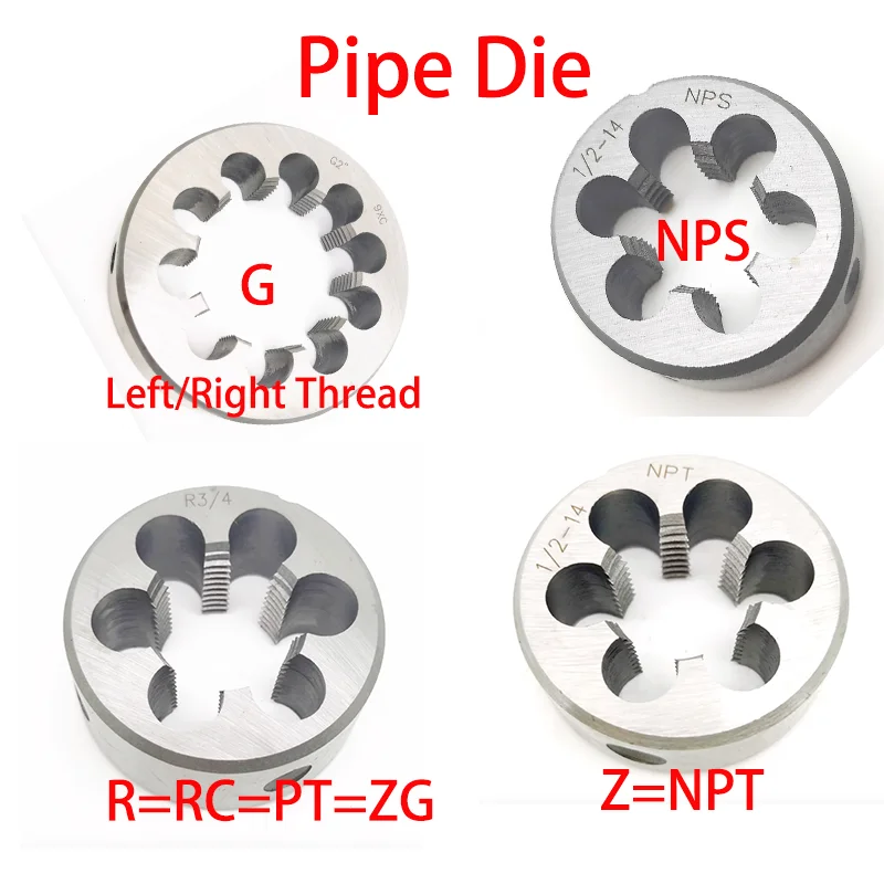 1PCS-Non-Adjustable-Left-Right-Pipe-Screw-Threading-Round-Die-G-R-ZG ...