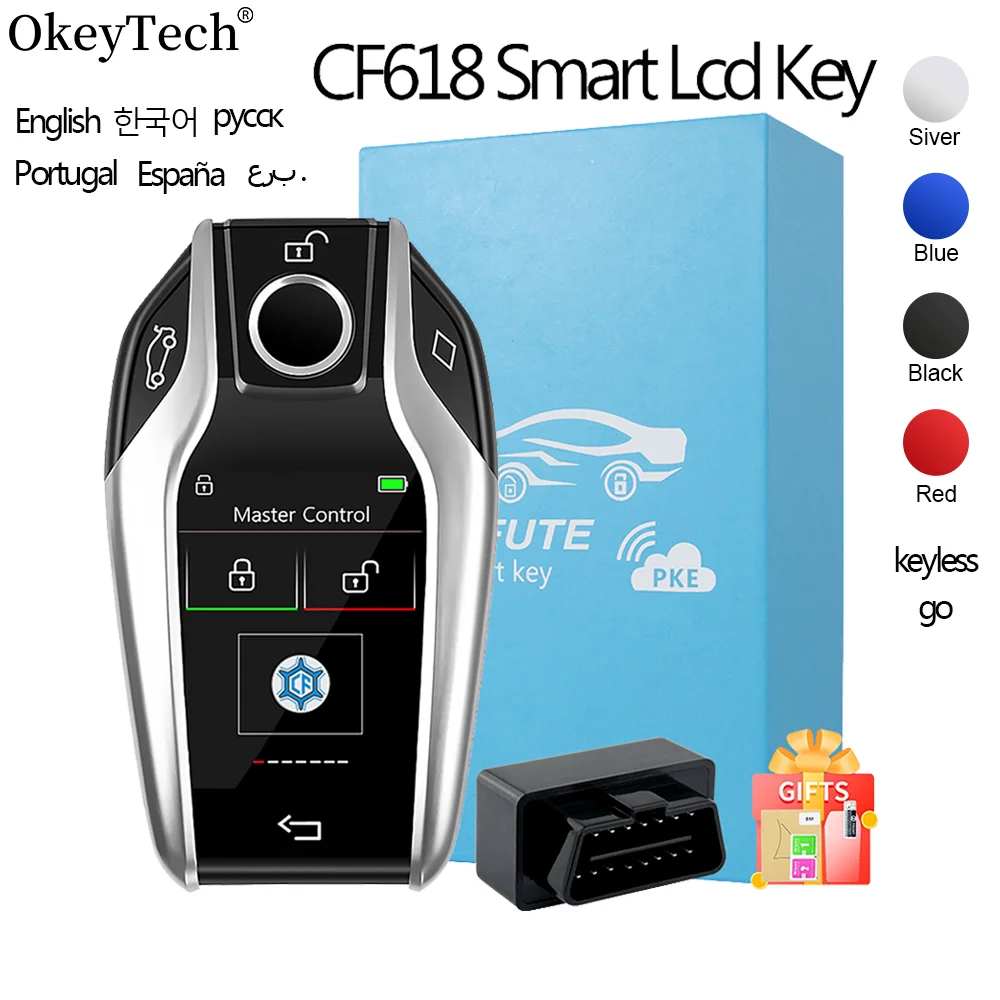 CF618 Universal Remote Smart Car Key LCD Screen Keyless Go Support ...