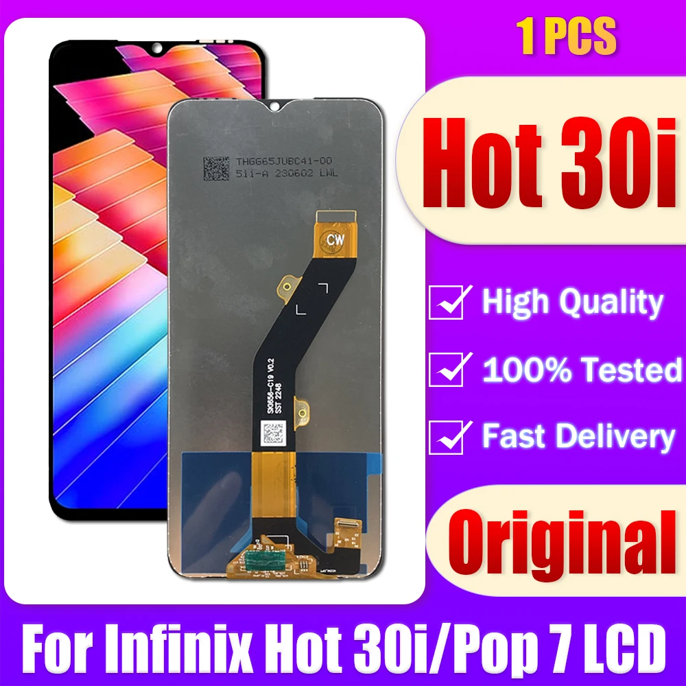 6.56" Original For Infinix Hot 30i X669 X669C LCD Touch Screen ...