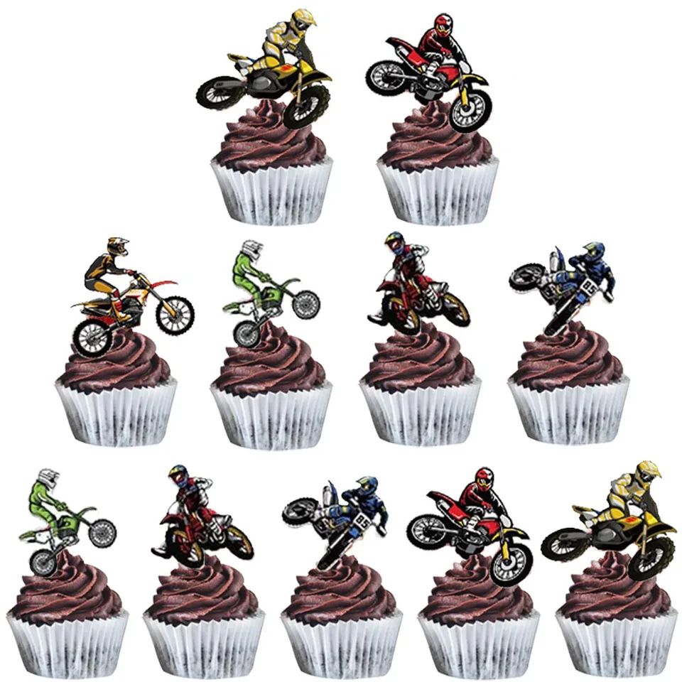 Dirtbike Backpack Editable Pink Dirt Bike Cake Toppers, Any Age Dirt ...