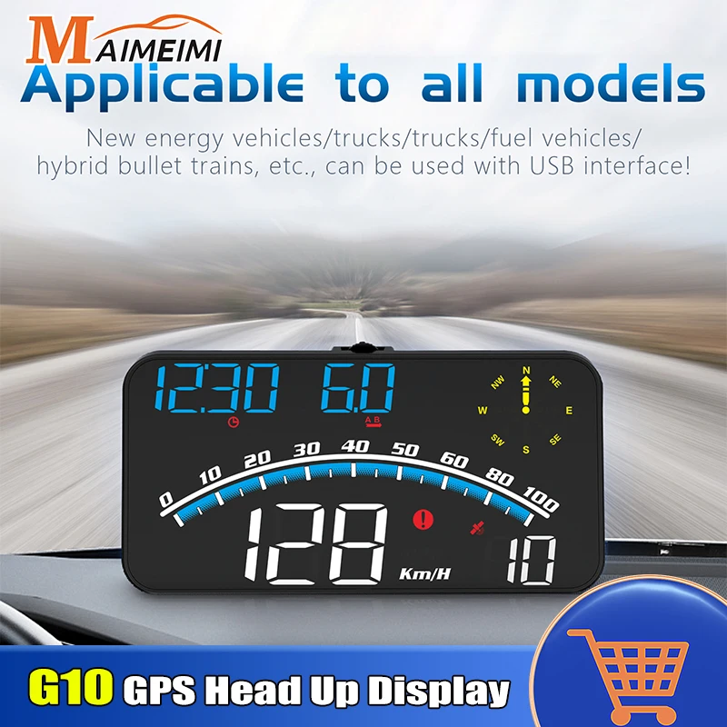 Car-GPS-Head-Up-Display-Car-Digital-Alarm-Overspeed-Warning-Universal ...
