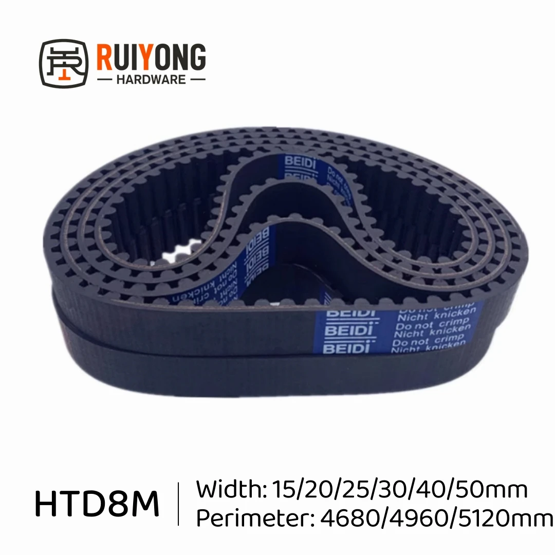 HTD-8M-High-Torque-Rubber-Timing-belt-Width-15-20-25-30-40-50mm ...