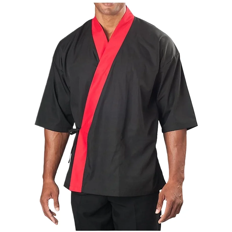 Sushi Chef Coat for Men Women Unisex Japanese Restaurant Cook Jacket ...