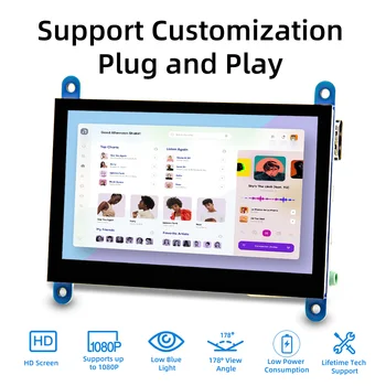 4.3inch HDMI LCD display 1024x600 capacitive touch screen for Raspberry ...