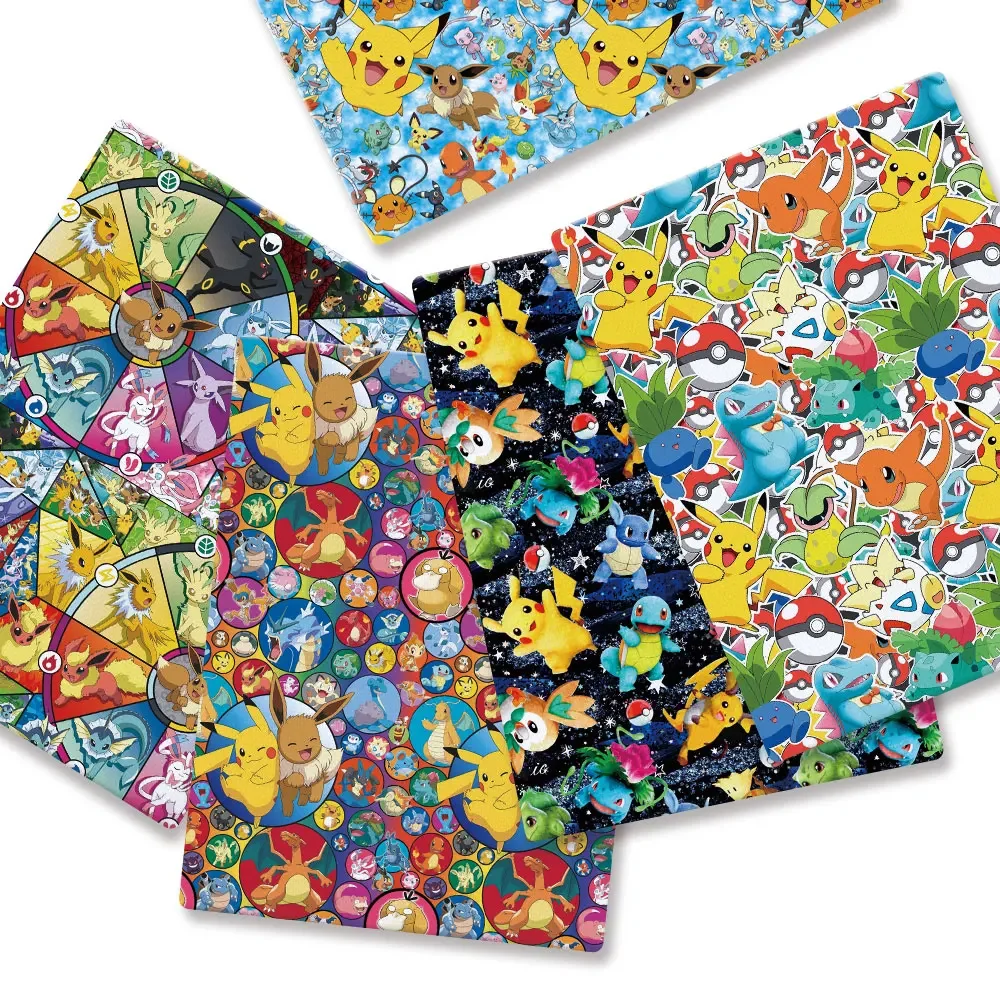 Pokemon-Cartoon-Fabric140-50cm-Handmade-Sewing-Patchwork-Quilting-Baby ...
