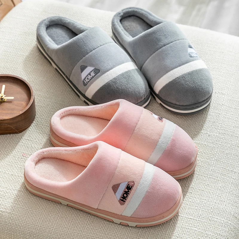 New-Winter-Home-Slippers-Nonslip-Soft-Women-Plush-Slippers-Men-Warm ...