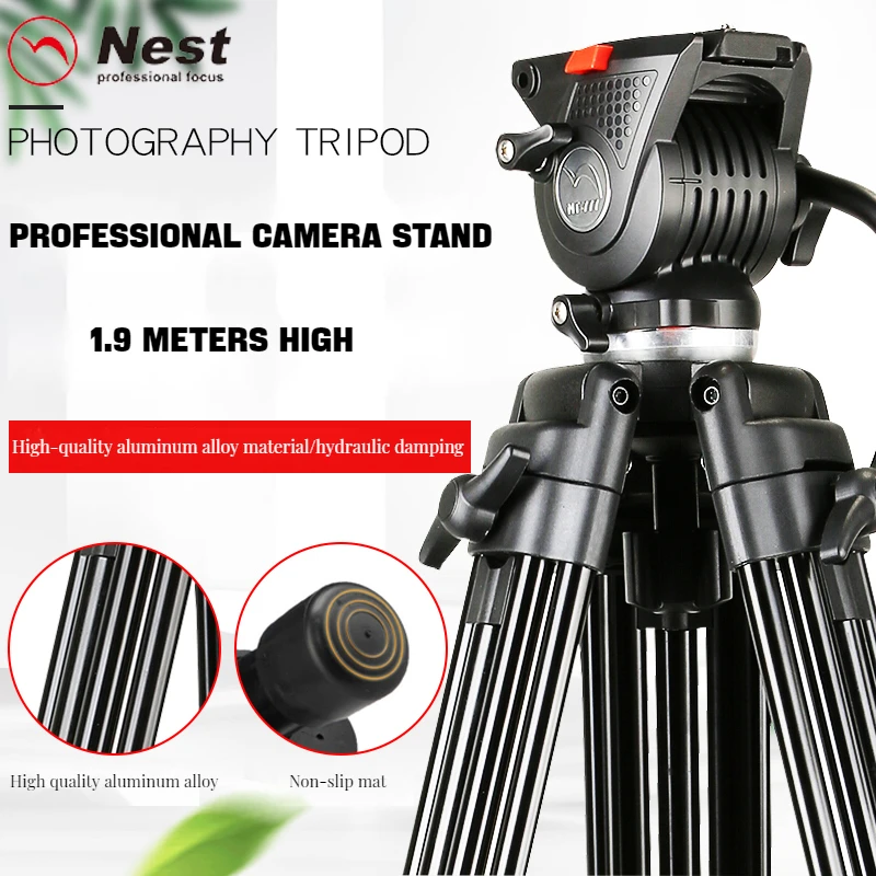 190cm-Maximum-height-Video-Tripod-Professional-Camera-Stand-with-Ground ...