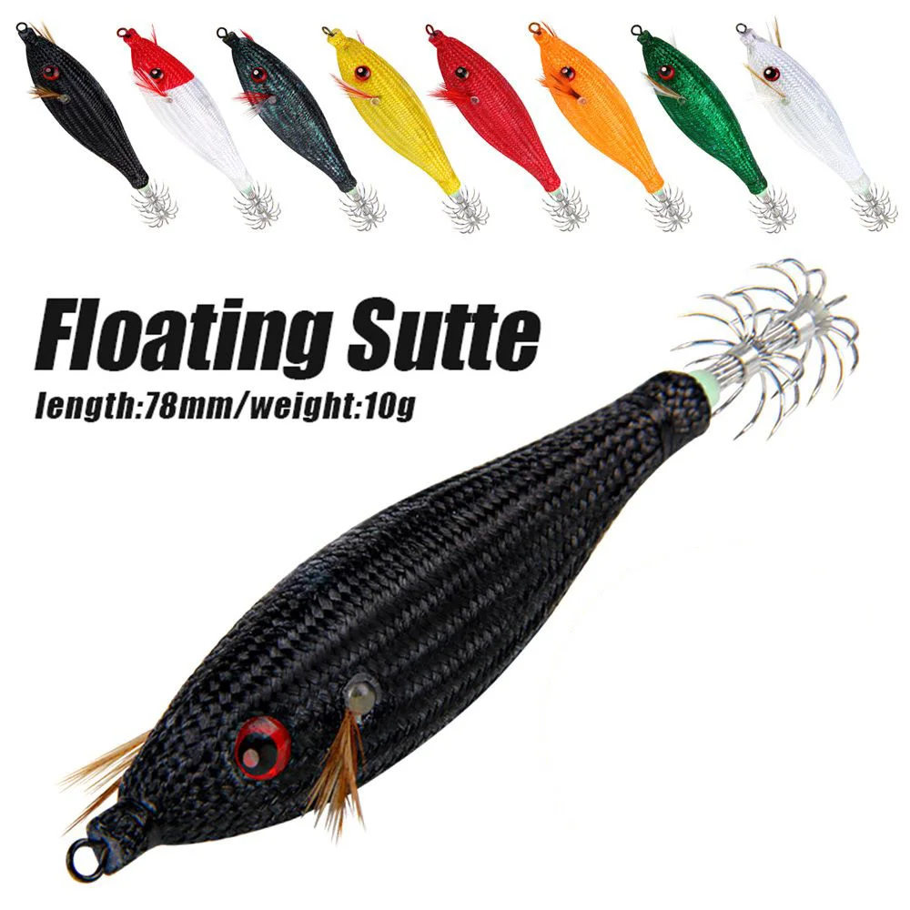 105mm 10g Fishing Lure Artificial Squid Hook Jigs Noctilucent Squid ...
