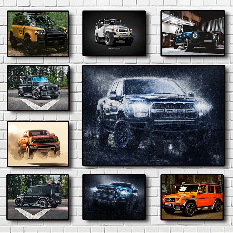 Family-Car-SUV-Painting-Vehicles-Canvas-Poster-Modern-Home-Wall-Decor ...
