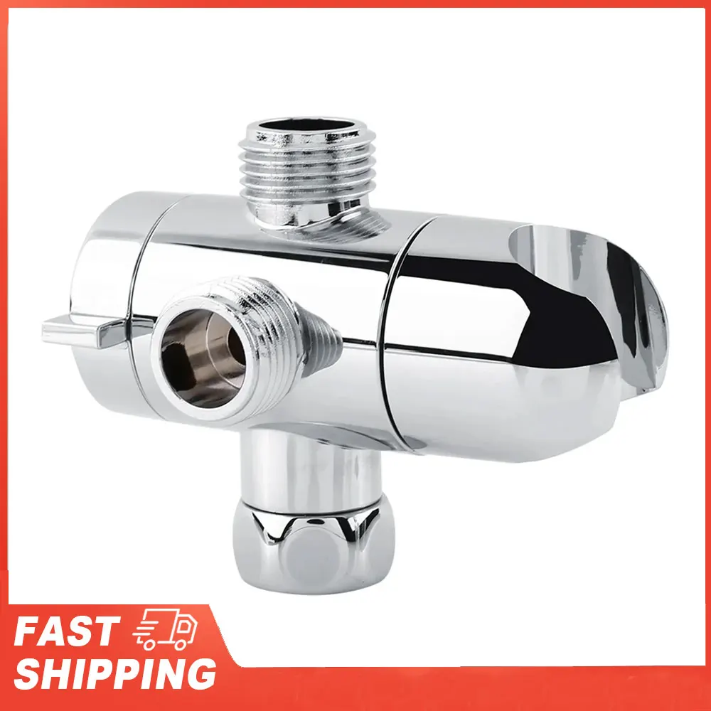 Arm Mounted Shower Holder Bathroom Shower Valve 3 Way Tee Connector ...