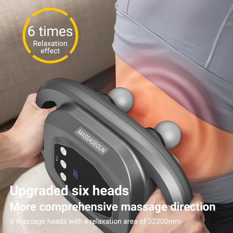 Six-head-fascia-gun-deep-high-frequency-vibration-body-massage-gun-back ...