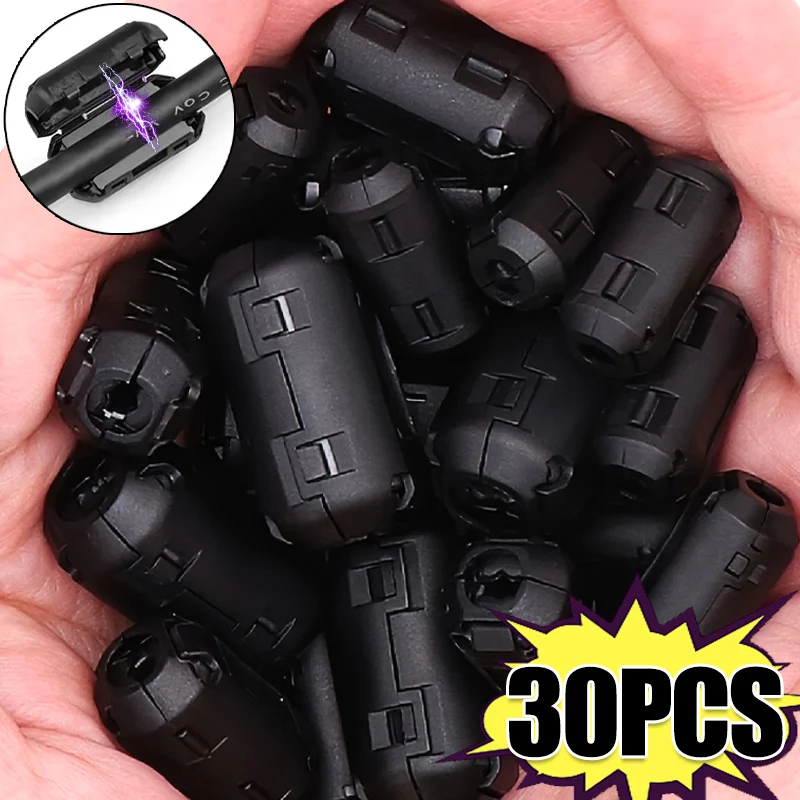 1/30Pcs Noise Filter Magnetic Clip Noise Suppressor Filter Ring Cable ...