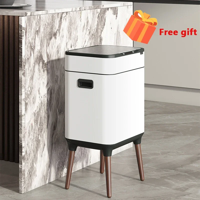 30L Smart Sensor Trash Can Bathroom Kitchen Tall Trash Can Light Luxury ...