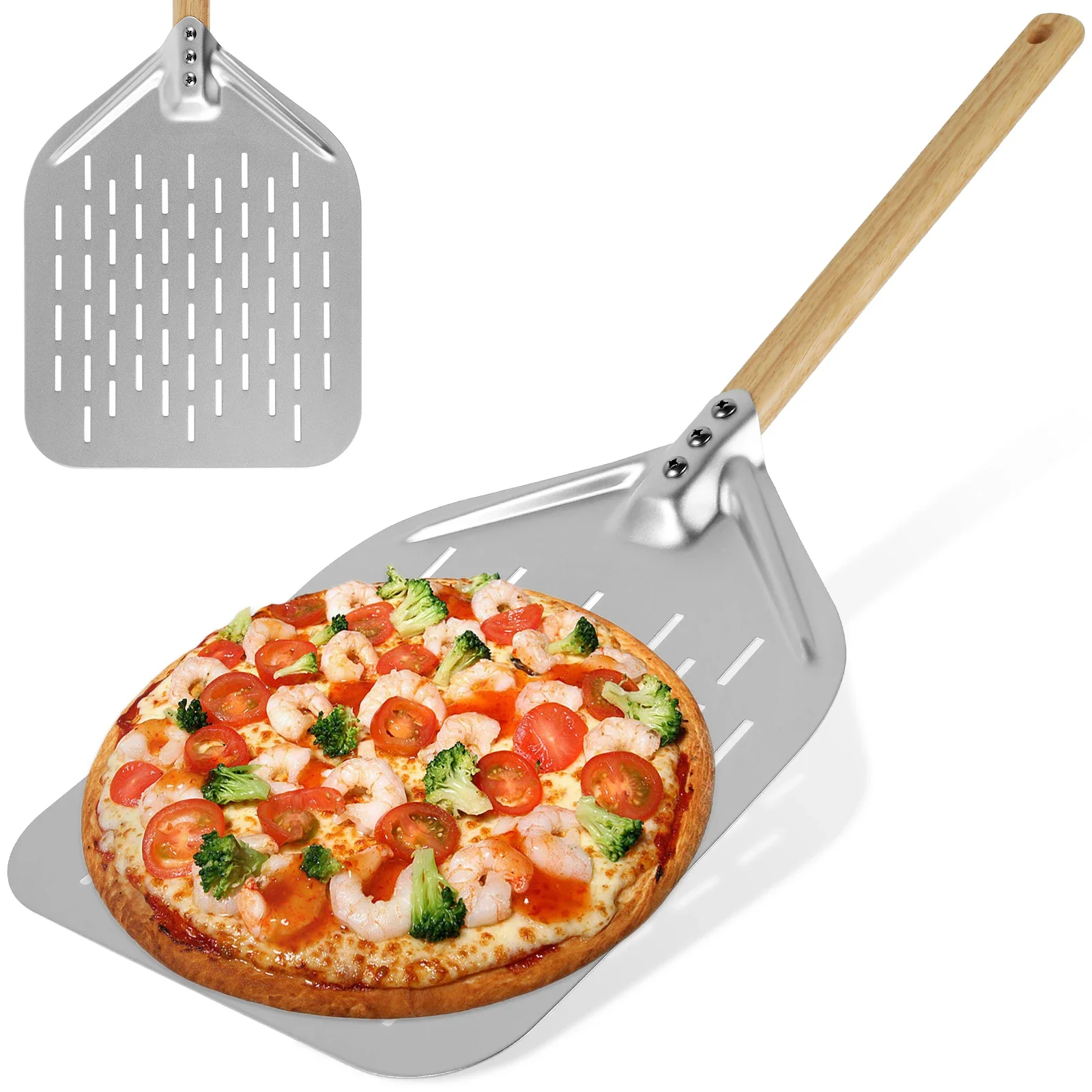 Pizza-Tools-12Inch-Pizza-Peel-Alloy-Pizza-Shovel-Non-Stick-Perforated ...