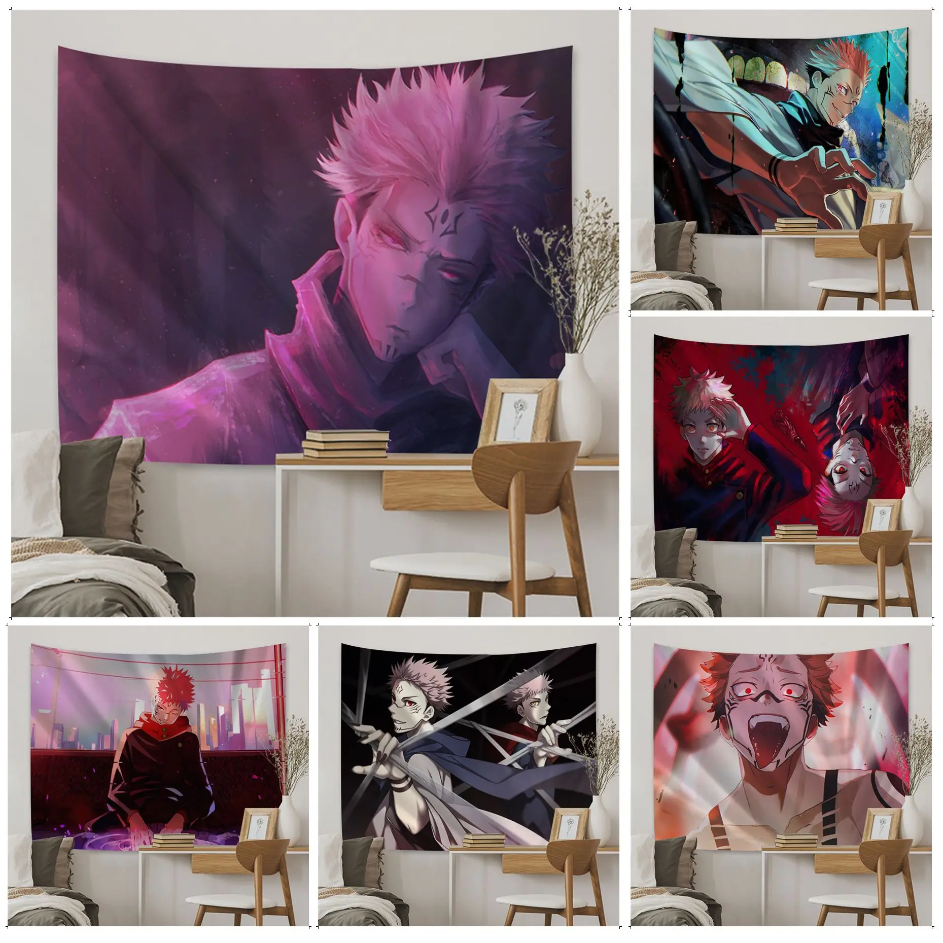 Jujutsu-Kaisen-Ryomen-Sukuna-DIY-Wall-Tapestry-Art-Science-Fiction-Room ...