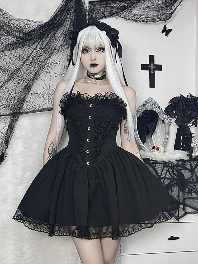 Short Emo Corset Dresses