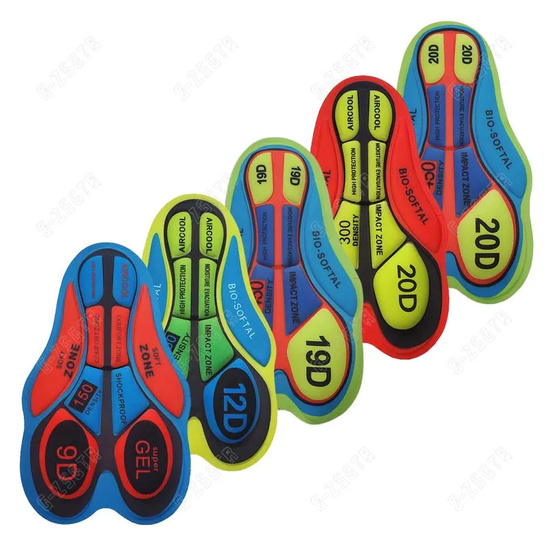 Men Cycling Gel Pad 9D Shockproof Pad Breathable Hole Riding Base ...