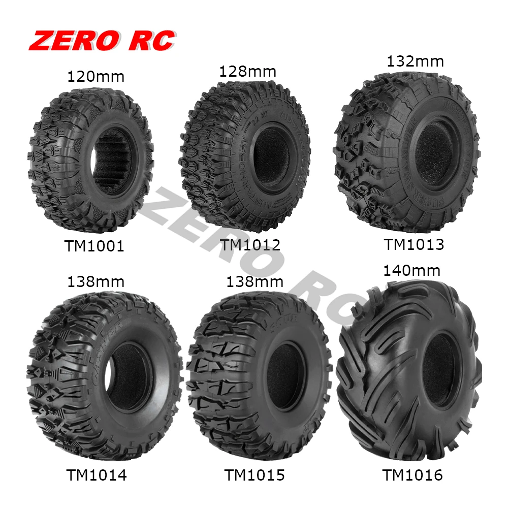 RC Crawler Tyre 120-140mm 2.2" Rock Terrain Truck Tires Foam Insert Fit ...