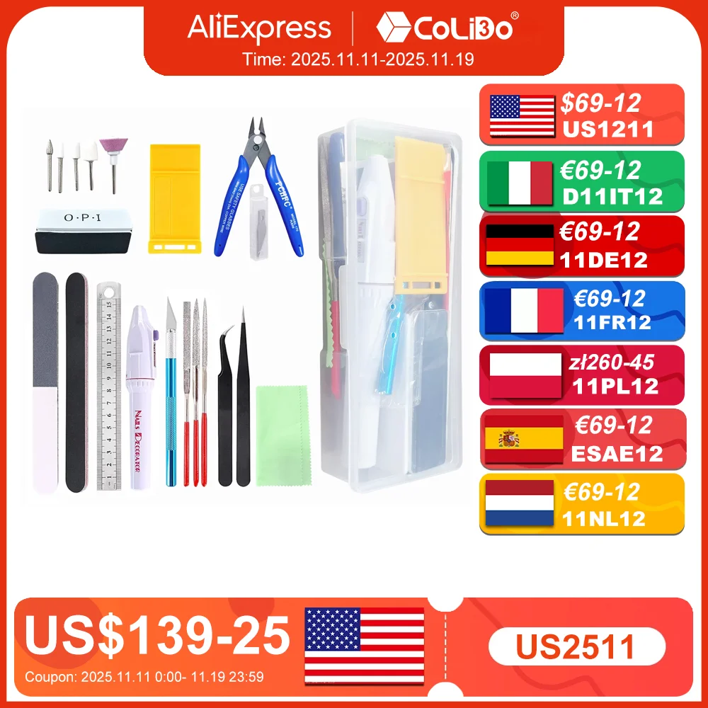 CoLiDo-Kit de herramientas para impresora 3d, aguja de limpieza ...