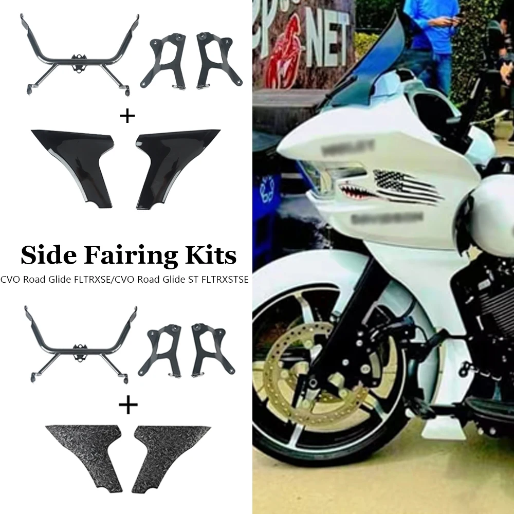 Motorcycle-Side-Fairing-Wind-Deflector-Bracket-Support-Kits-For-Harley ...