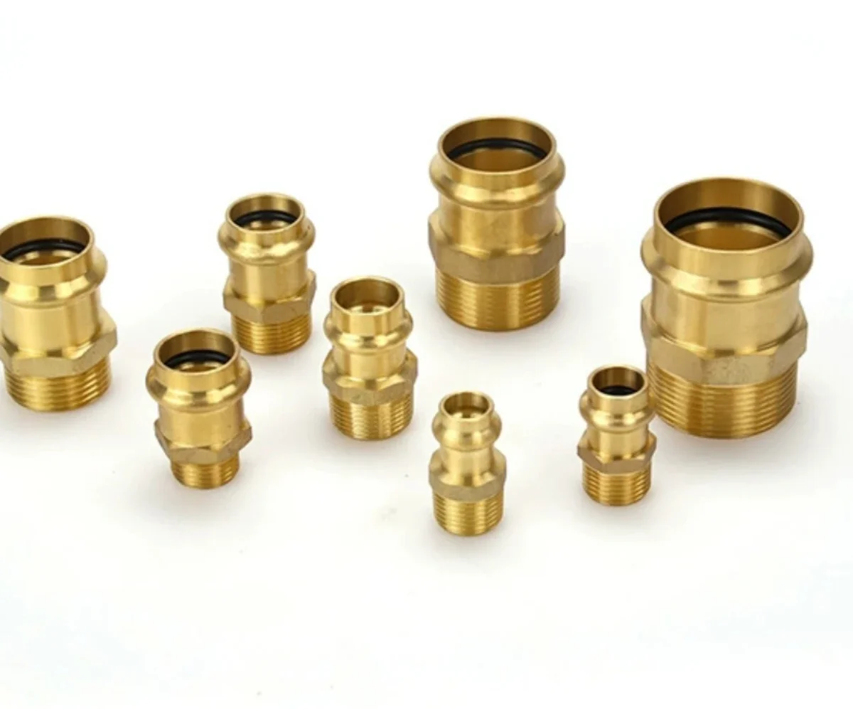 15-54mm Clamp External Thread Brass Double Clamp External Thread Direct ...