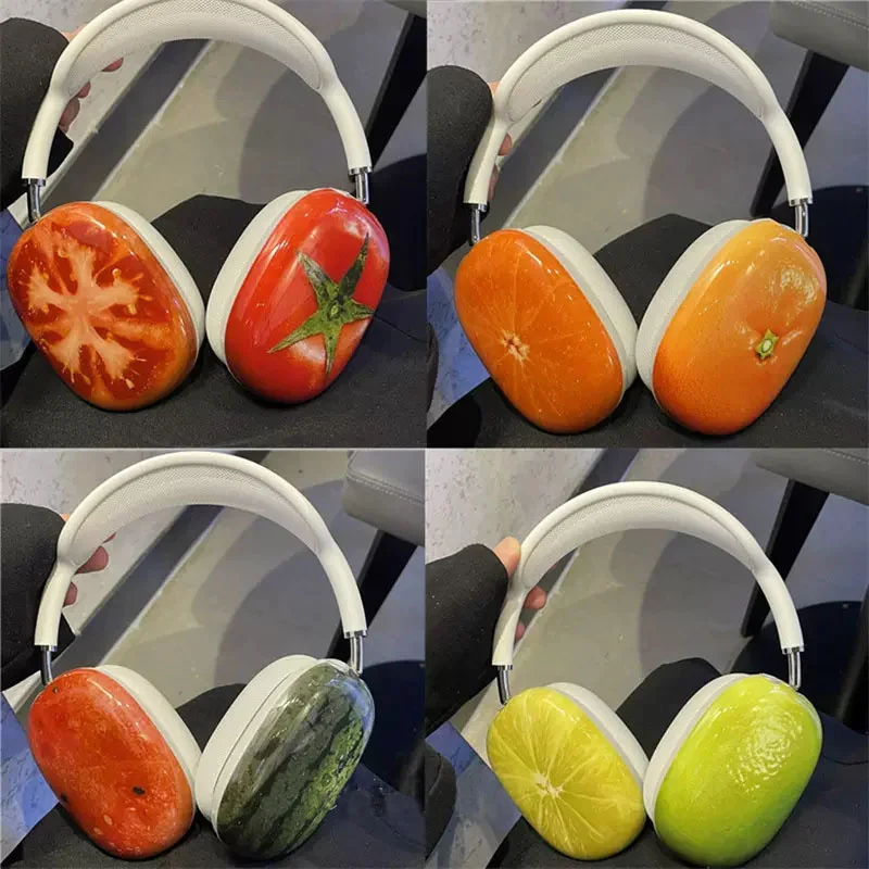 Cute-Fruit-Lemon-Watermelon-Protective-Case-For-Apple-Airpods-Max-Earphone-Case-Silicone ...