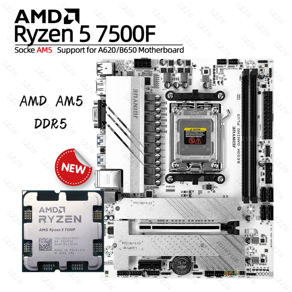 New-AMD-B650M-Motherboard-Ryzen-5-7500F-DDR5-Dual-Channel-Memory-Max ...
